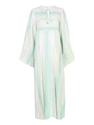 BAMBAH Striped Maxi Shirt Dress - Blue