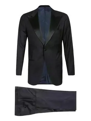 Kiton Single-breasted Suit - Black