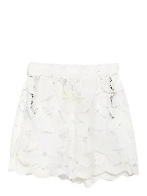 BAMBAH Chloe Crochet Shorts - White