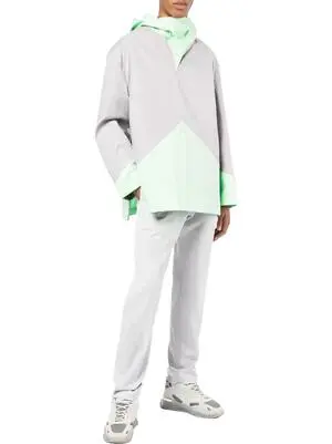 A-COLD-WALL* Geometric Panelled Hooded Windbreaker - Grey