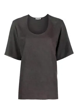 LOW CLASSIC Scoop Neck Short Sleeve T-shirt - Grey