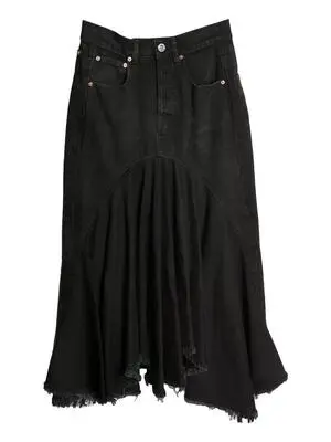 Vetements Denim Midi Skirt - Black