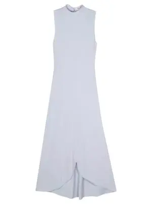 COURREGES Logo-embroidered Maxi Dress - Blue
