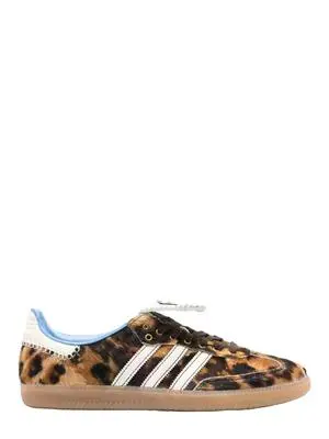 Adidas X Wales Bonner Samba Leopard Print Calf Leather Sneakers - Brown