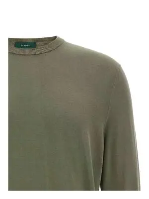 ZANONE Cotton Crew Neck Sweater - Green
