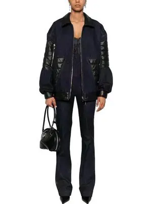 MITILIANE COUTURE MITILIANE COUTURE High-Waisted Jeans With Leather Trim