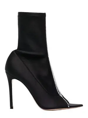 GIANVITO ROSSI Gianvito Rossi Crystal Embellished Satin Boots