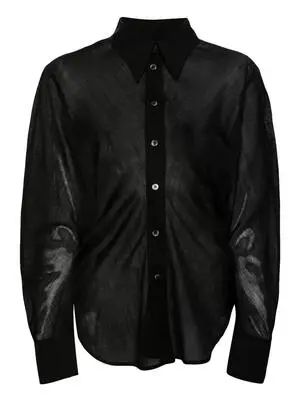 LVIR LVIR Semi-Sheer Wool Blend Shirt