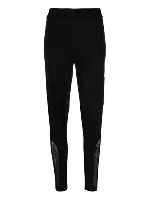 PHILIPP PLEIN Sheer-panel Ribbed Stretch Leggings