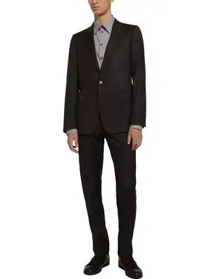 Dolce & Gabbana Long-sleeved Cotton Shirt Grey
