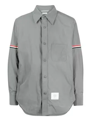 Thom Browne Rwb Armband Piqué Shirt Jacket - Grey