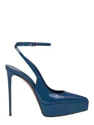 LE SILLA Patent Leather Platform Pumps - Blue