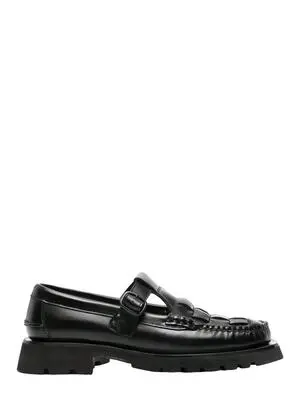 Hereu Soller Sport Leather Loafers - Black