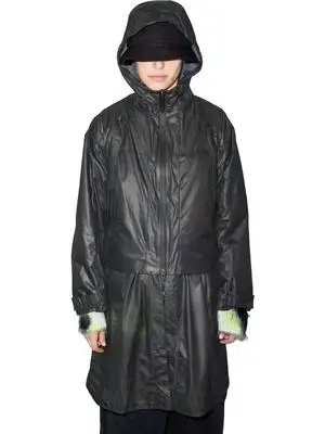 Y3 Hooded Midi Raincoat - Black