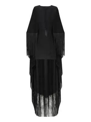 TALLER MARMO Taller Marmo Black 1970 Dress With Fringe Detailing Black