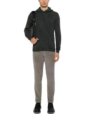 ROBERTO COLLINA Knitted Hoodie - Grey