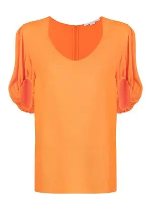 Stella McCartney Puff Sleeve Top - Orange