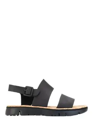 Camper Camper Oruga Leather Slingback Sandals Black