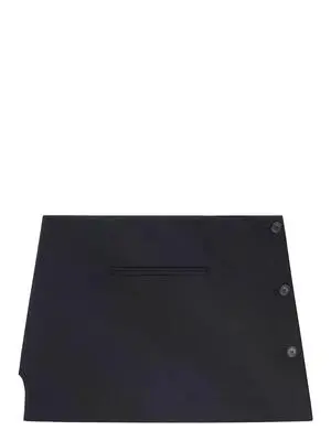 COURREGES Oblique Tailored Mini Skirt - Black
