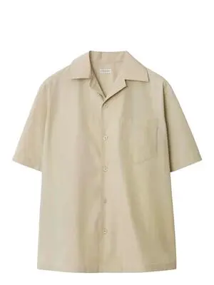 Burberry Logo-embroidered Shirt - Neutrals