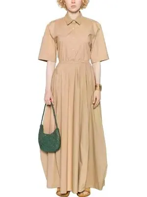 THELATEST Pleat-detailed Midi Skirt - Neutrals