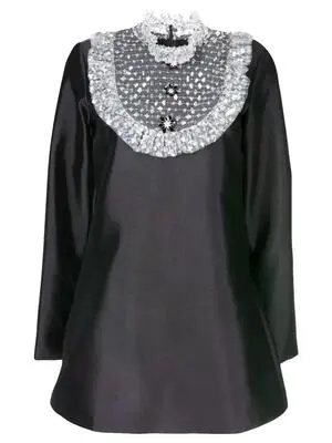 MACGRAW Tempo Long-sleeve Mini Dress - Black