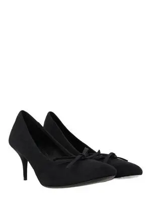 Balenciaga 70mm Leopold Worn-out Satin Pumps - Black