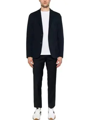 Peserico Single-breasted Cotton Blazer - Blue