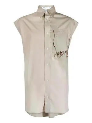 JORDANLUCA Skulls Cotton Shirt