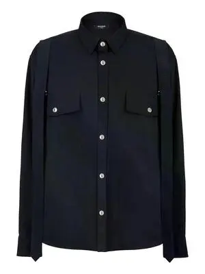 Balmain Chest Flap-pocket Detail Shirt - Black