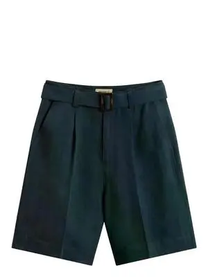 Woolrich Belted Drapey Shorts - Blue