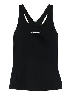 JIL SANDER Technicalb Jersey Tank Top - Black