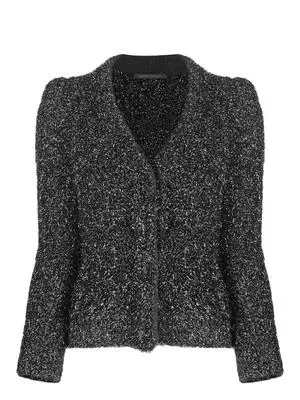 Alberta Ferretti Metallic Knitted Jacket - Grey