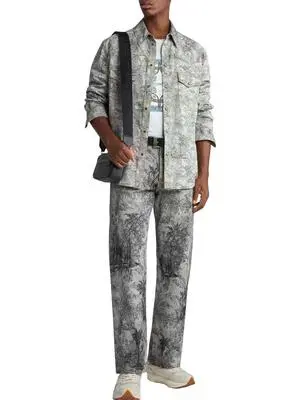 Etro Linen Denim Shirt Jacket - Grey