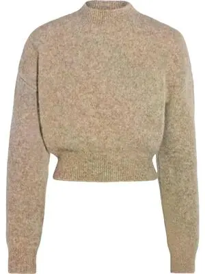 Jacquemus Alpaca Wool-blend Crew Neck Sweater - Neutrals