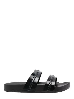 ANCIENT GREEK SANDALS Ancient Greek Sandals Meli Double-Strap Slides Black