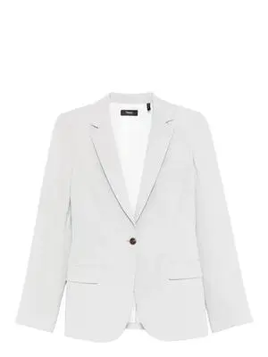 Theory Crepe Blazer - Silver