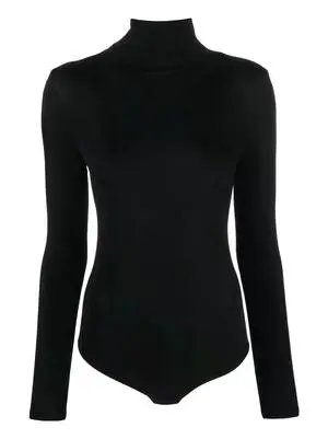 Wolford Roll-neck Long-sleeve Bodysuit - Black