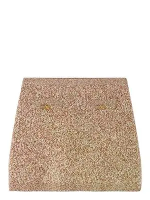 Versace Medusa '95 Knitted Miniskirt - Neutrals