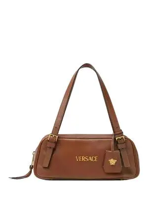 Versace Versace Tag Bowling Shoulder Bag Brown
