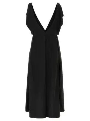 JIL SANDER V-neck Maxi Dress - Black