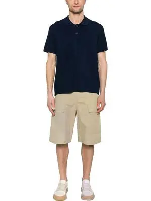 Jacquemus Maille Honeycomb-knit Polo Shirt - Blue