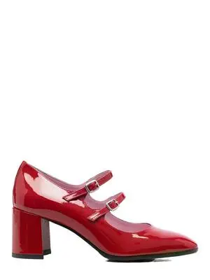 CAREL Patent Leather Mary Jane Pumps - Red