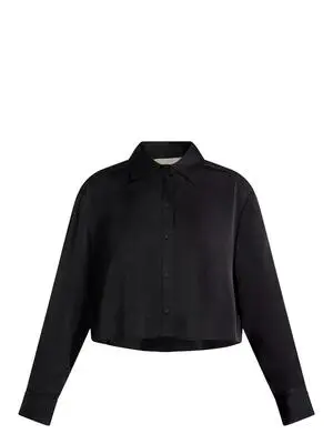 Michael Kors Long-sleeved Satin Shirt - Black