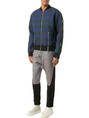 MOSTLY HEARD RARELY SEEN Plaid Bomber Jacket - Black