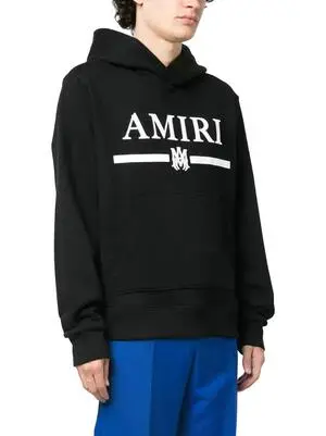 Amiri M.a. Bar Logo-print Hoodie - Black
