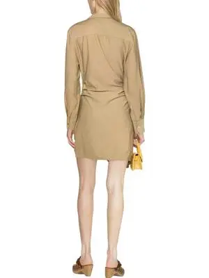 Jacquemus Jacquemus La Robe Bahia Draped Mini Dress Neutrals