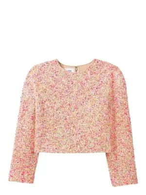 ST. JOHN St. John Novelty Textured Tweed Top