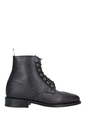Thom Browne Wingtip Brogue Lace-up Boots - Black