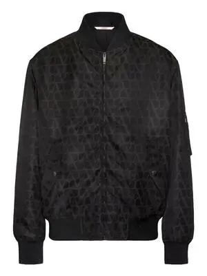 Valentino Garavani Toile Iconographe Bomber Jacket - Black